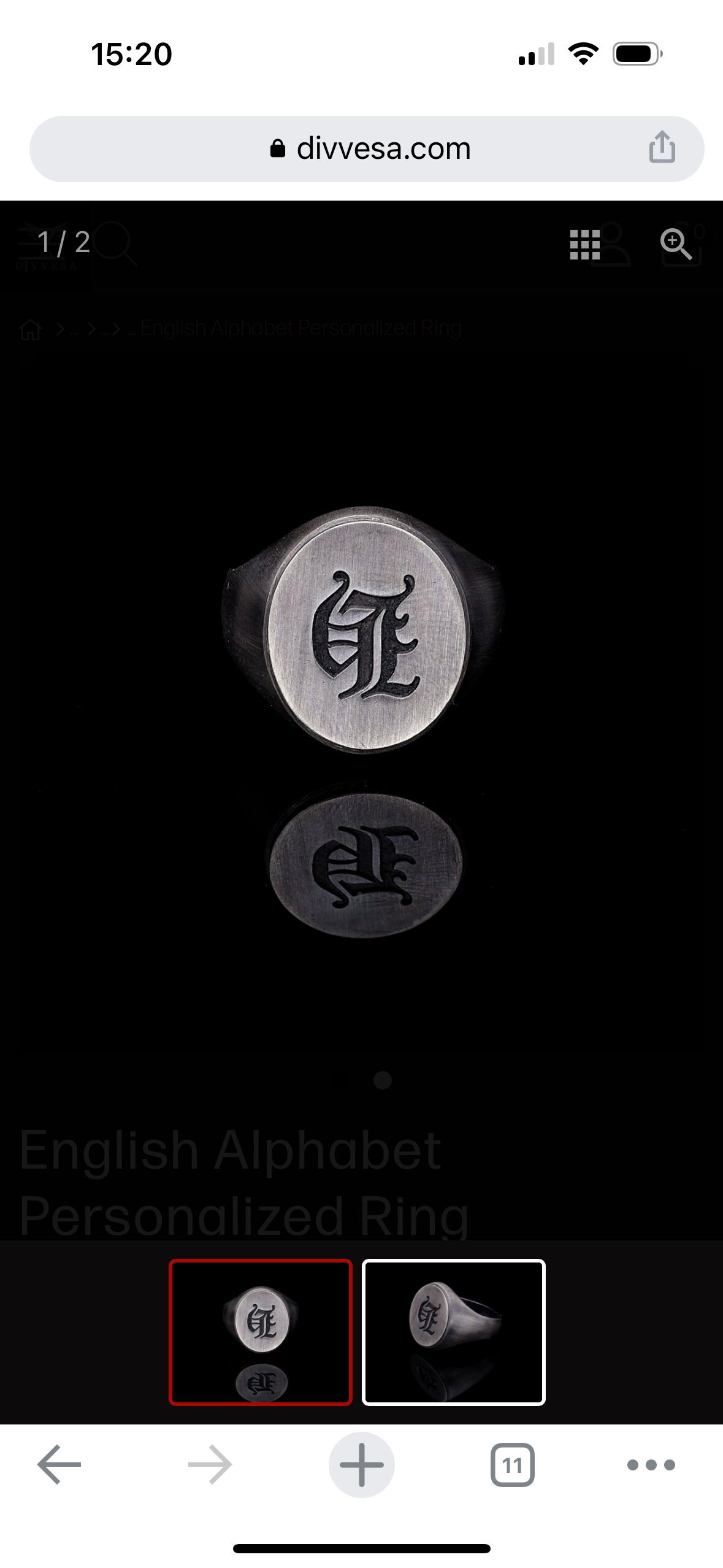 925 SILVER MAN RING English Alphabet Personalized Ring - Etsy