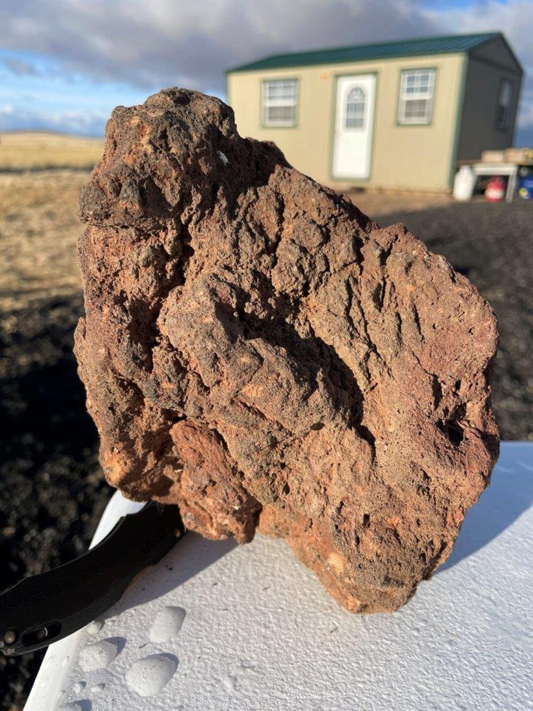 One Large, Red & Black Lava Rock Perfect for Terrariums, Aquariums ...