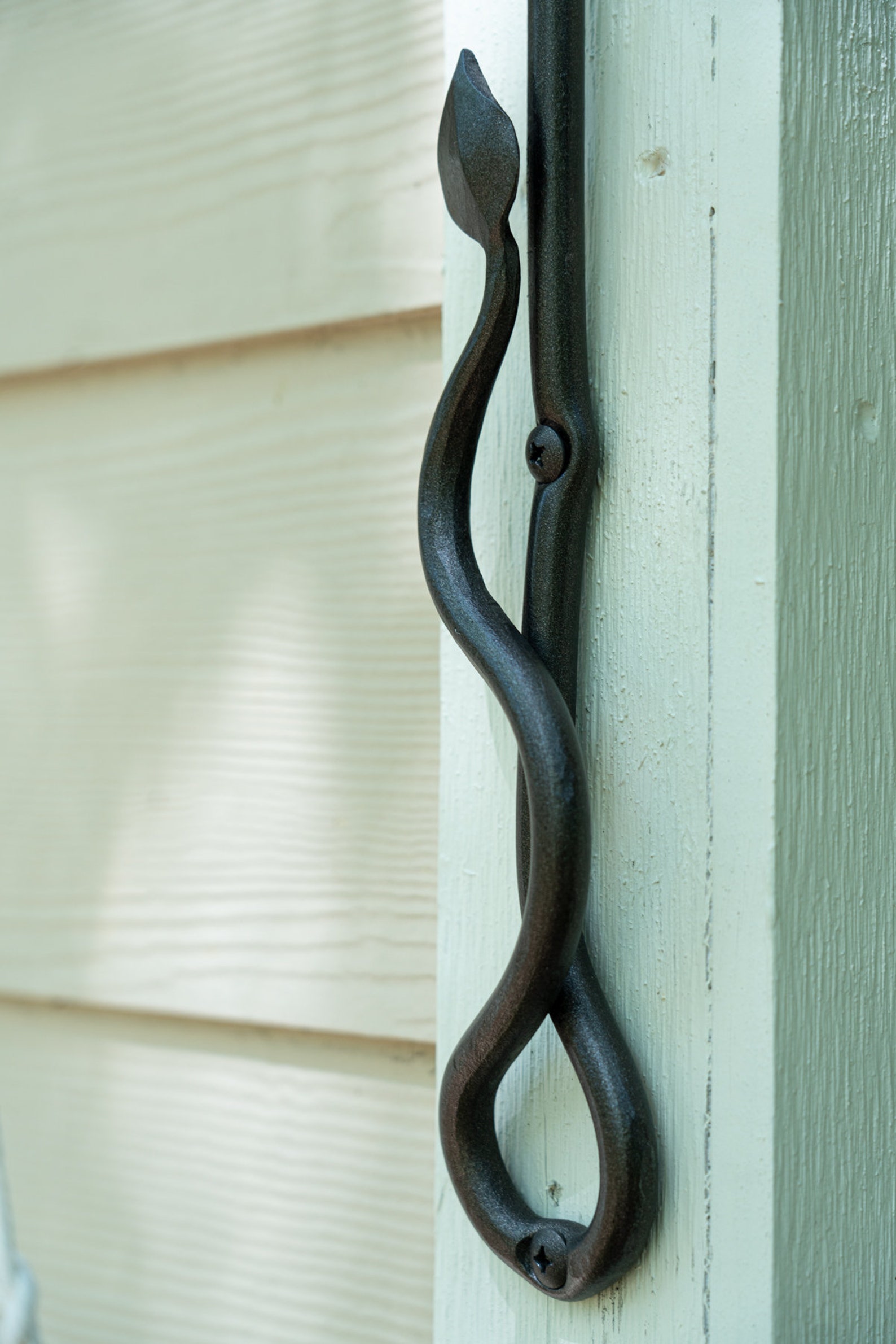 Hand Forged Plant Hanger With Hook Finial - Blacksmith Made - Etsy