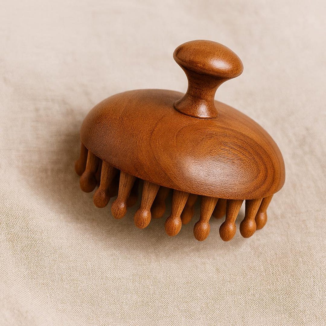 Wooden Scalp Massager: Natural Hair Growth Tool - Etsy