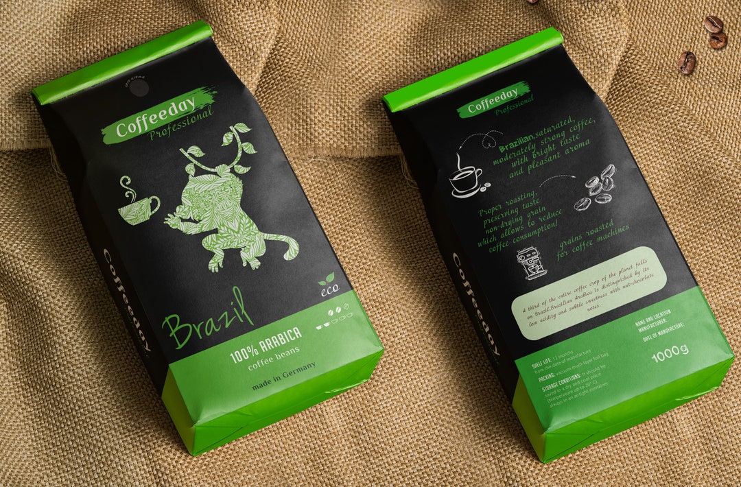 Сoffee Packaging Template, Coffee Package, Coffee Label, Brand ...