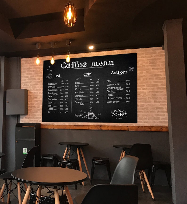 Coffee Menu Template, Drinks Menu, Cafe Menu, Instant Download, Hand ...