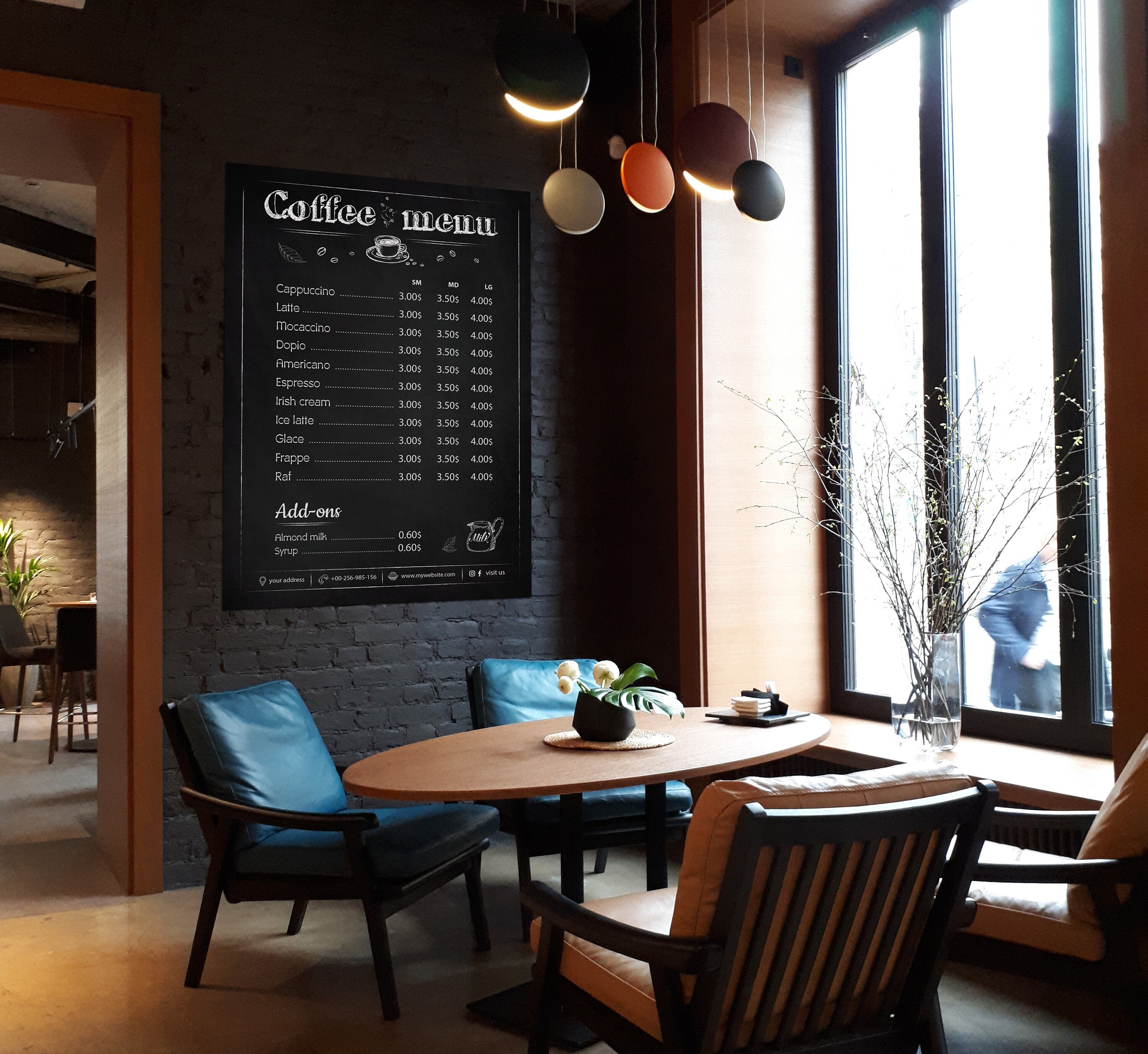 Coffee Menu Template, Cafe Menu, Instant Download, Drinks Menu, Hand ...