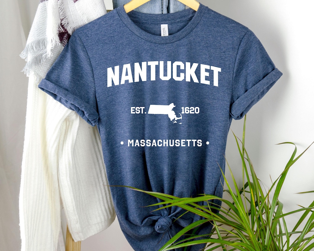 Nantucket Tee, Nantucket Island Tee Shirt Gift, Massachusetts Beach ...