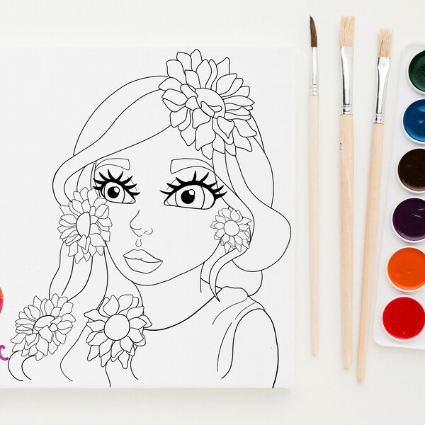 11x14 Pre Drawn Canvas - Etsy