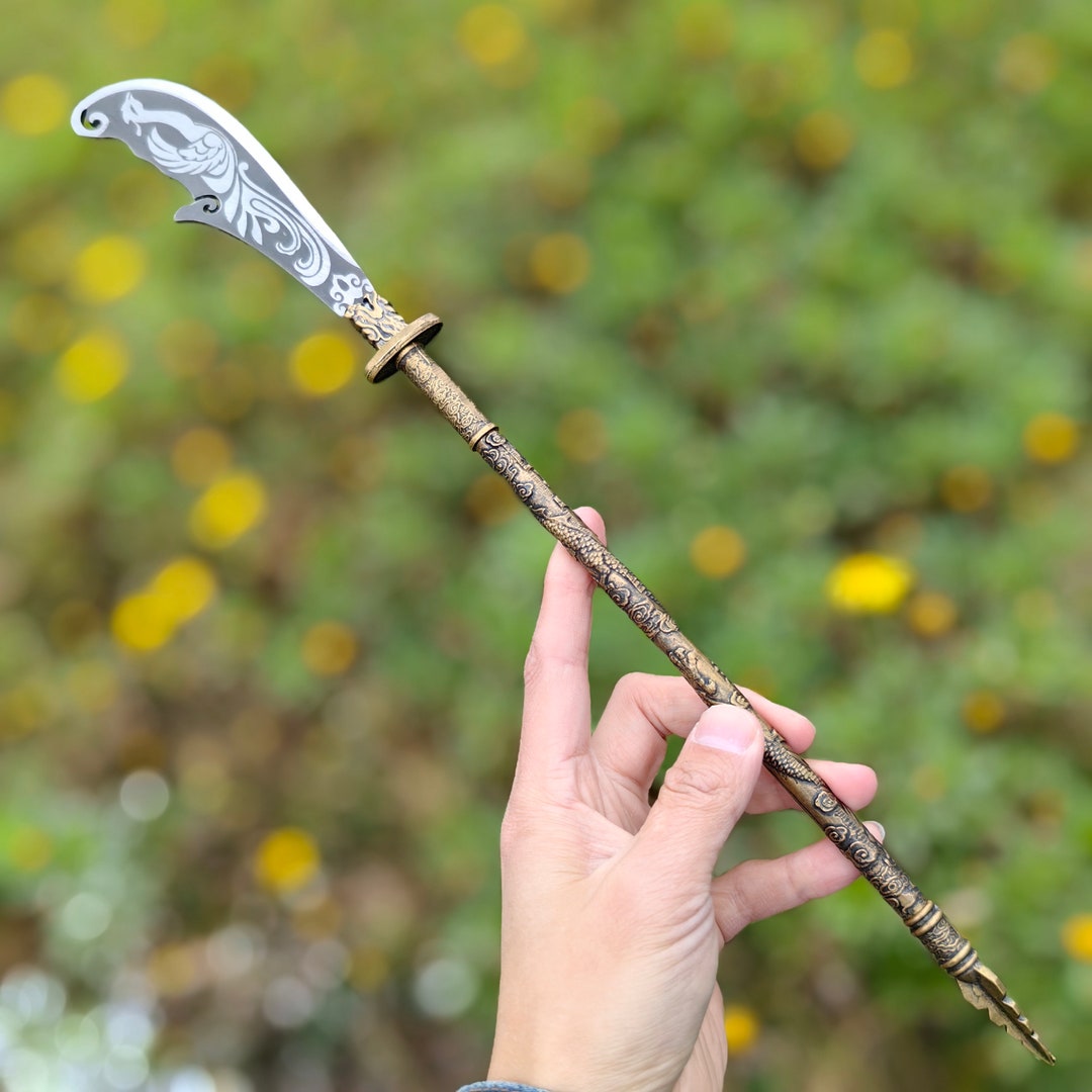 Hand-forged Three Kingdom Guanyu Sword Miniature Green Dragon ...