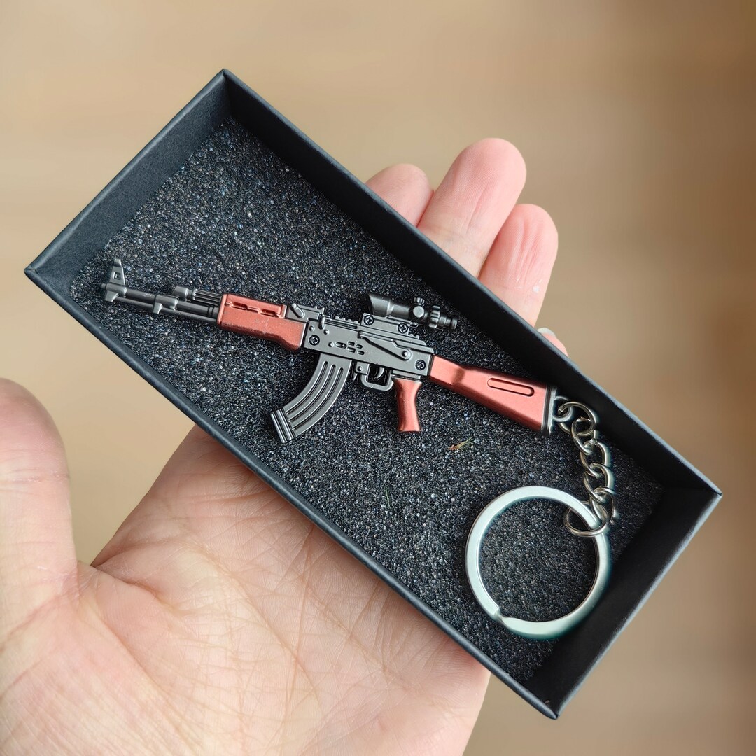 Tiny AK-47 Keychain Avtomat Kalashnikova Gun Keychain Small AK47 ...