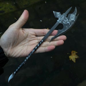Hand-forged Battle Axe Miniature Tiny Steel Axe Small Battle-ax Replica ...