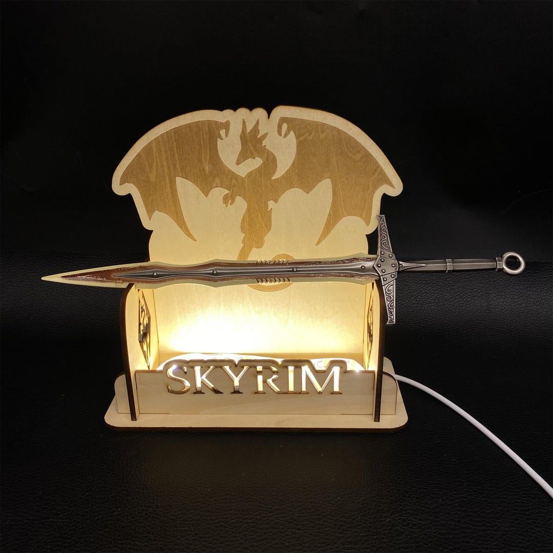 Skyrim Fan Made 1:6 Dragonbone Greatsword Metal Dragonborn Claymore Two ...