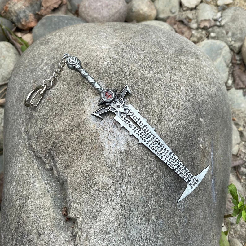 Metal Doom Slayer Crucible Sword Keychain Doom Warrior Cold - Etsy