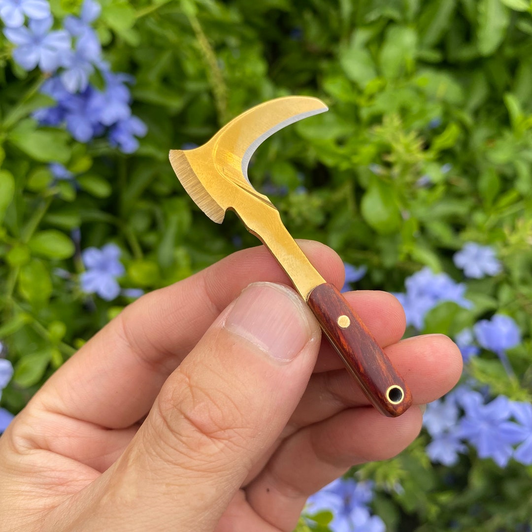 Cool Tiny Golden Sickle Small Opening Knife Keychain Sickle - Etsy