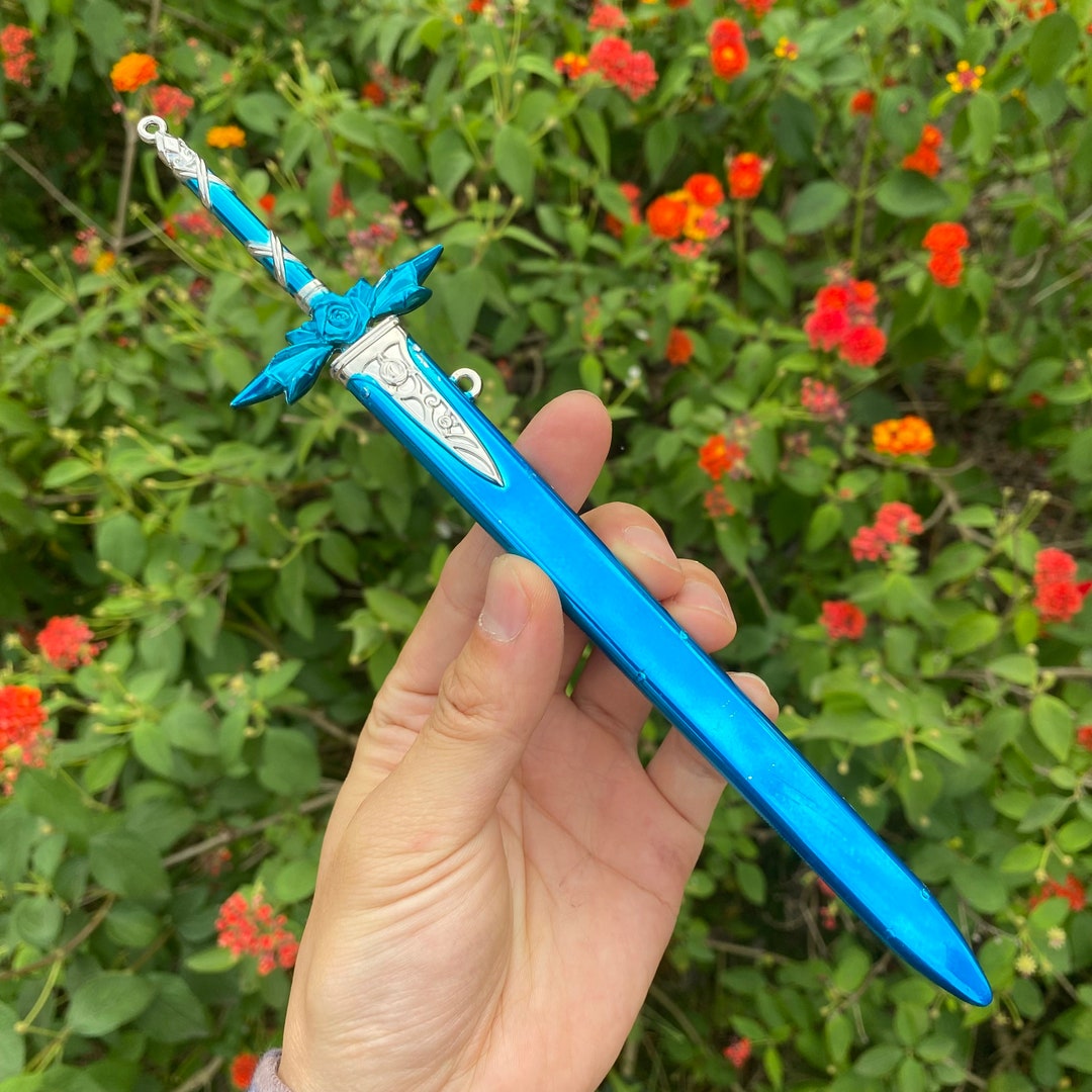 Tiny Kirigaya Kazuto Blue Rose Sword Miniature Small Blue Rose Sword ...