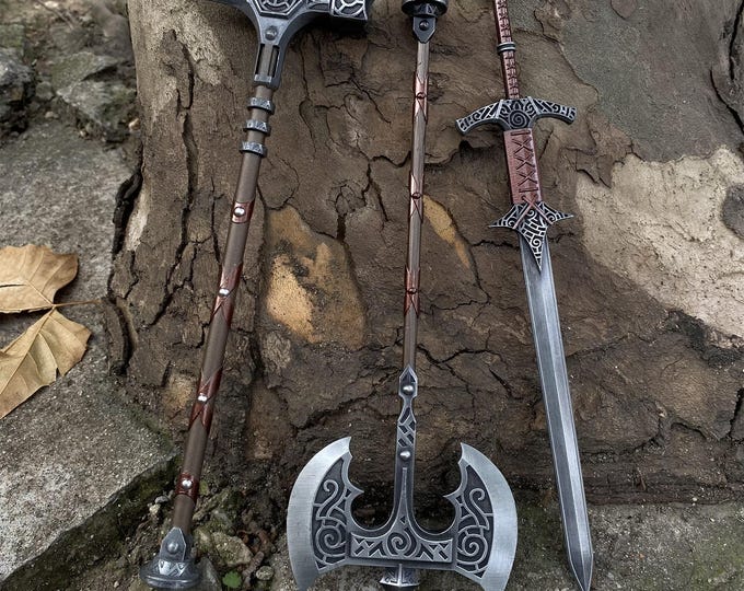 Daedric Sword, 45", Skyrim, Hand Painted, Replica, Prop, Filament PLA ...