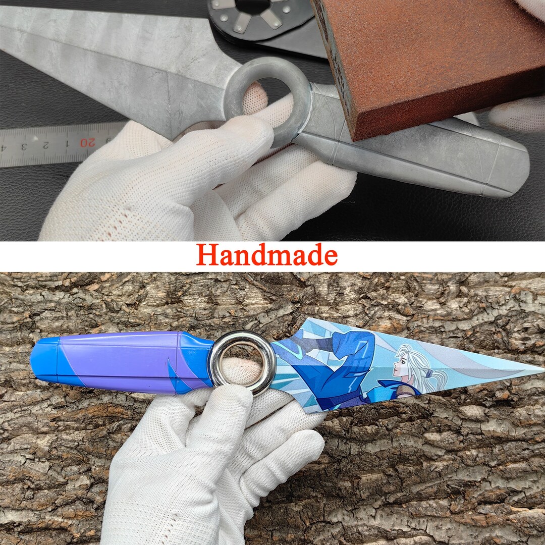 Hand-painted Jett Kunai Val Go Volume Knife Life Size Jett Dagger Metal ...