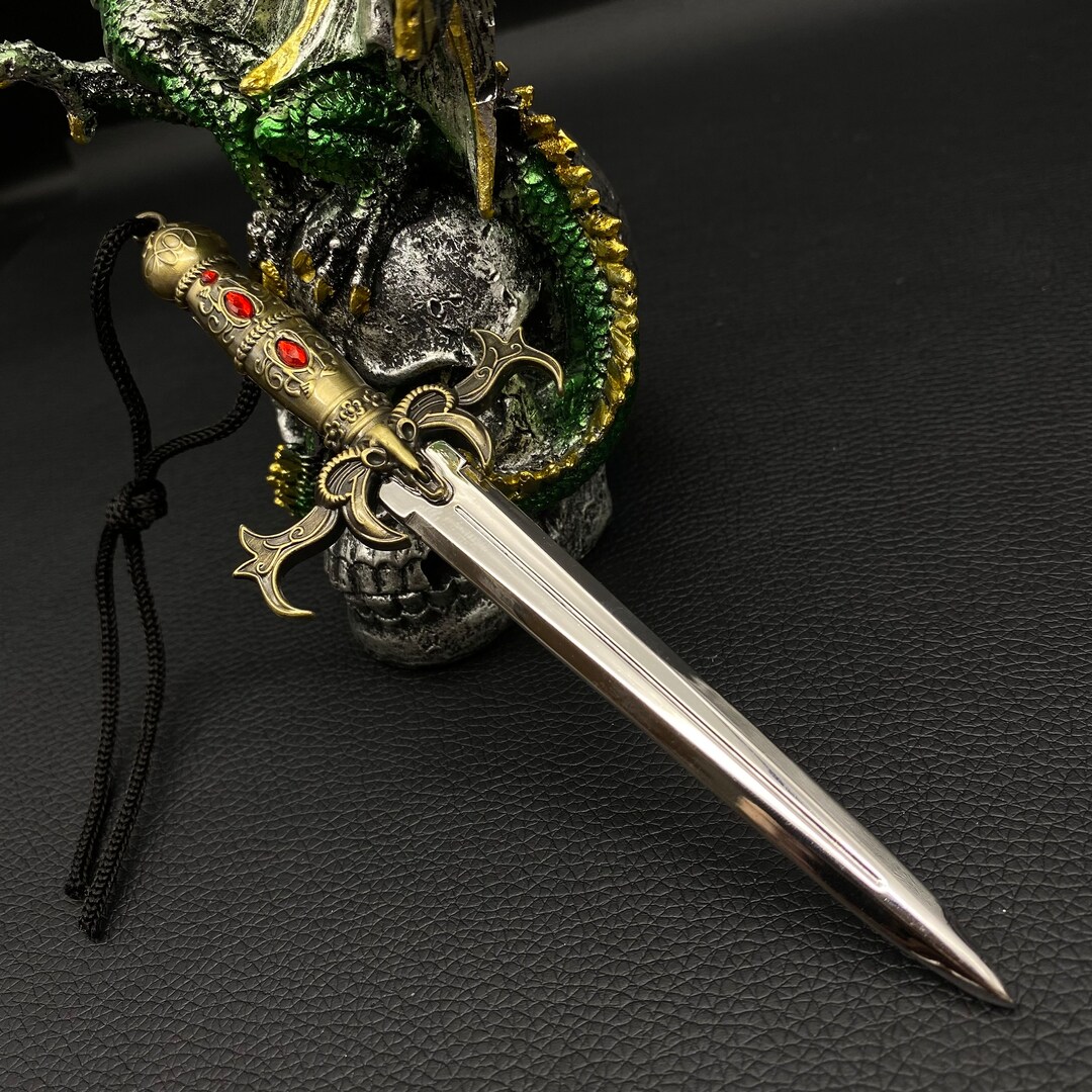 Baphomet Sword Satan Sword Tiny Demon Head Short Sword Evil Spirit ...