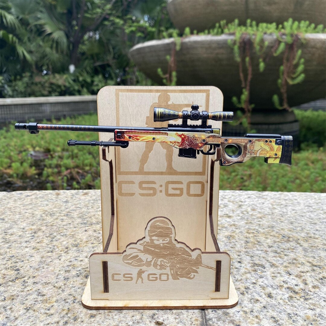 Tiny CS2 AWP Dragon Lore Sniper Rifle Miniature Metal Handmade Lore ...