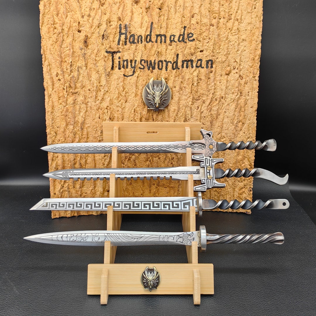 Hand-forged Steel Miniature Swords: Yuanhong, Shachi, Tang - Ancient ...