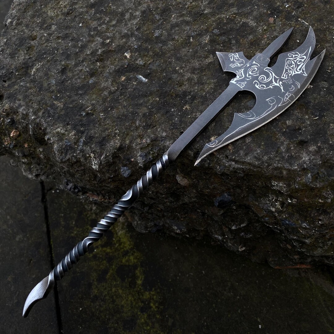 Hand-forged Battle Axe Miniature Tiny Steel Axe Small Battle-ax Replica ...