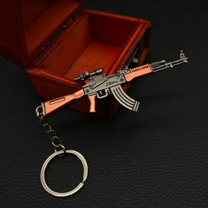Tiny AK-47 Keychain Avtomat Kalashnikova Gun Keychain Small AK47 ...