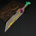 Luminous Glitchpop Knife Full Scale Handmade Metal Glitchpop Dagger ...