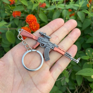 Tiny AK-47 Keychain Avtomat Kalashnikova Gun Keychain Small AK47 ...