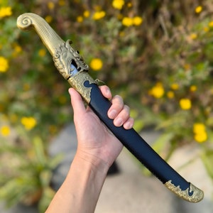 Handmade Dragon Blade Dragon Sword Dull Replica Chinese Dragon Short ...
