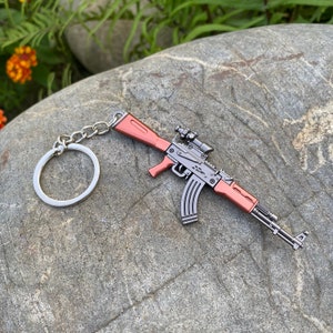 Tiny AK-47 Keychain Avtomat Kalashnikova Gun Keychain Small AK47 ...