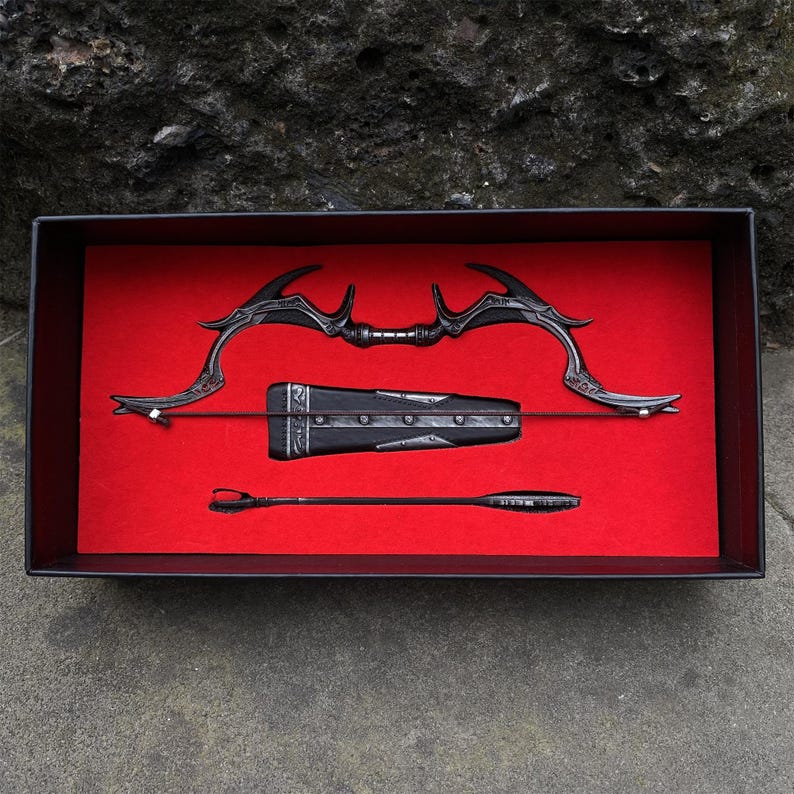 Metal Daedric Bow Top Rank Skyrim Stealth Archers Weapon Fantanstic ...