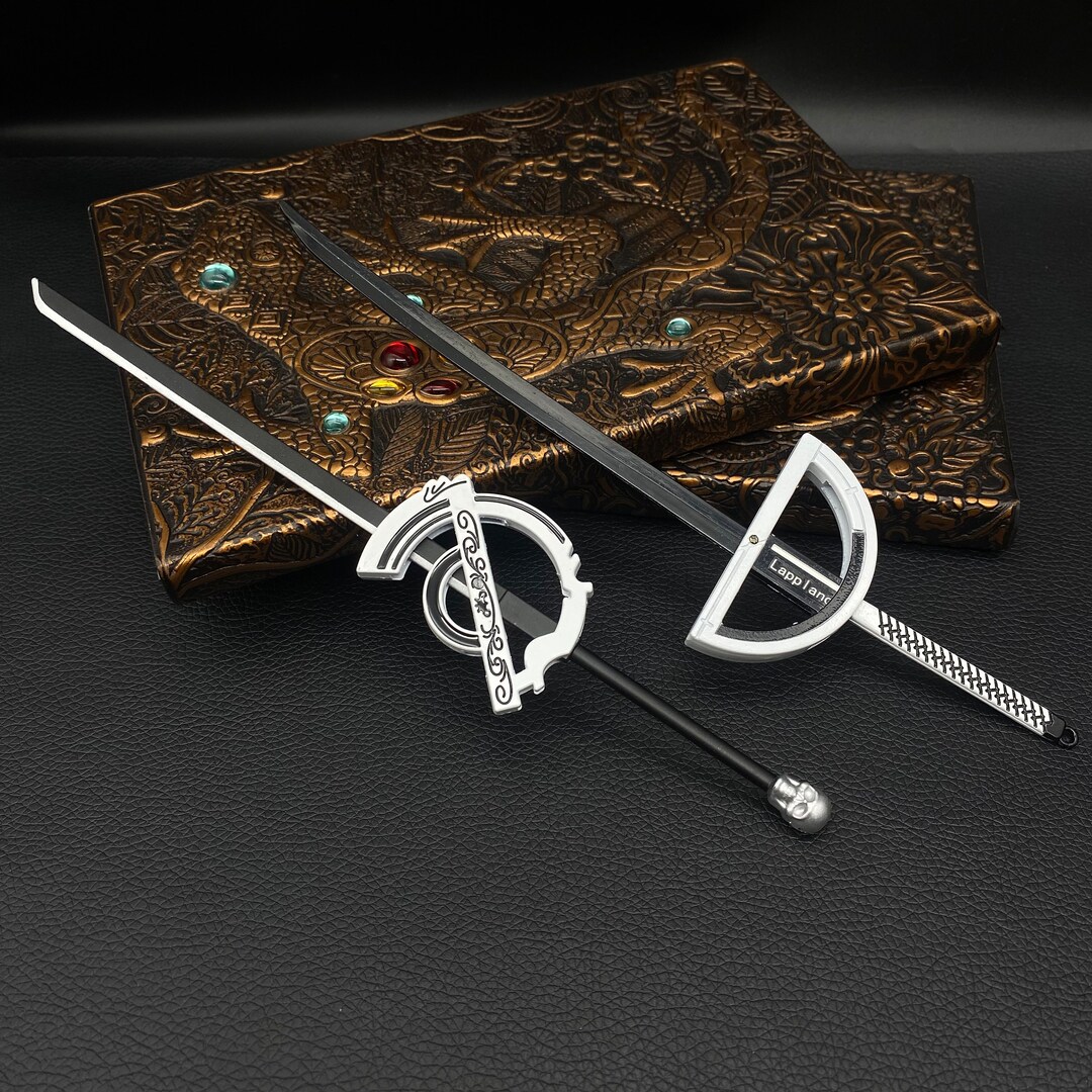 Arknights Lappland Dual Swords Miniature Blunt Blade Cool Figure Sword ...