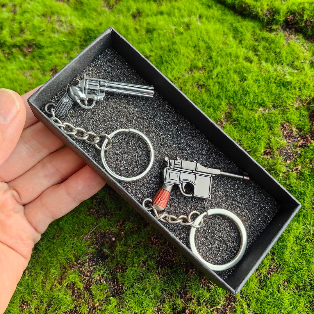 Metal Revolver King Cobra Gun Keychain Tiny Revolver Keychain Gun Lover ...