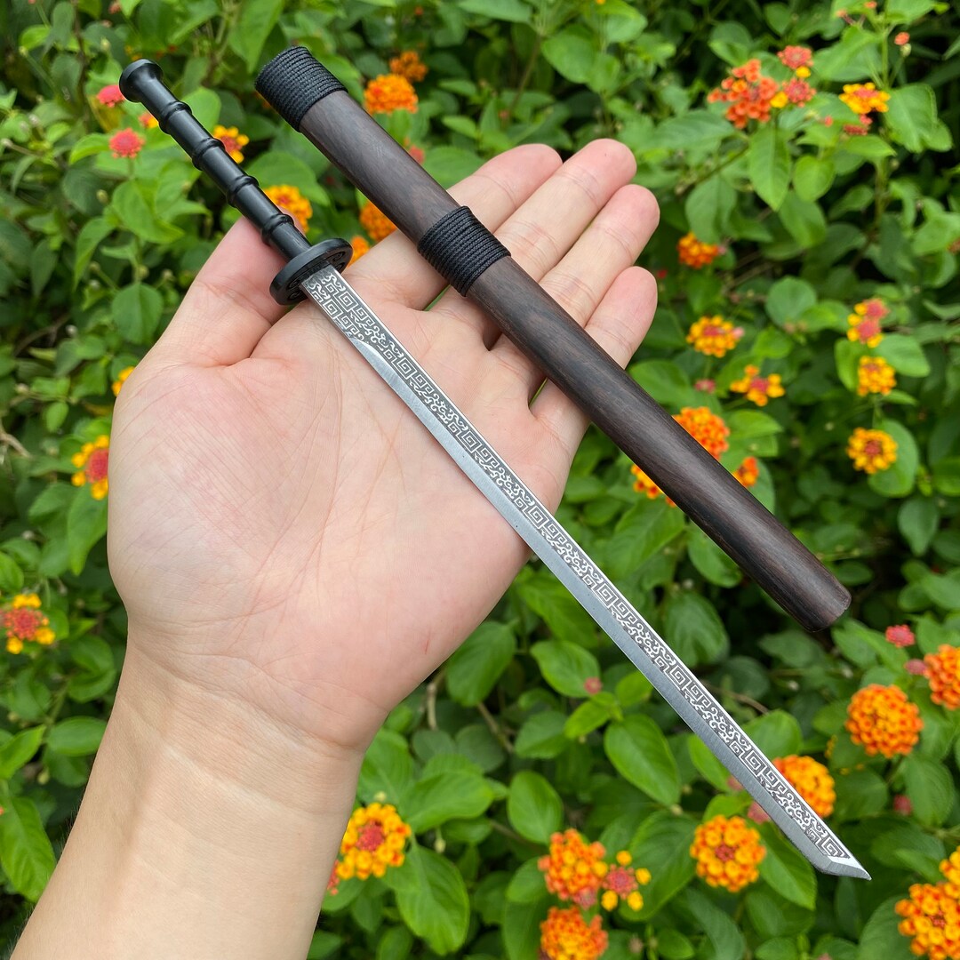 Miniature Tang Dynasty Sword: Stainless Steel Replica With Ebony Sheath ...