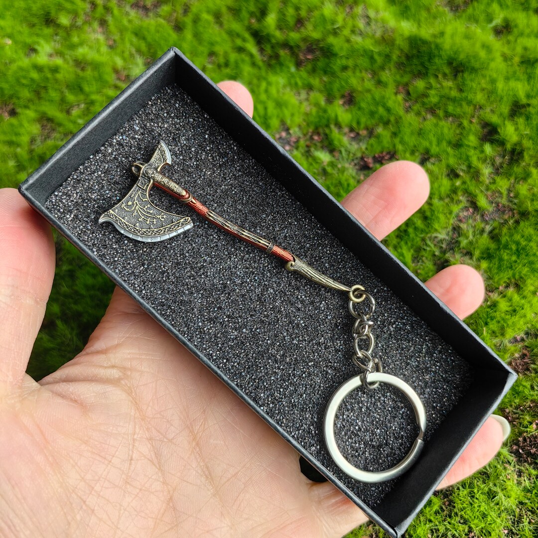 Metal Kratos Axe Keychain Tiny Kratos Leviathan Axe Replica Pendant ...