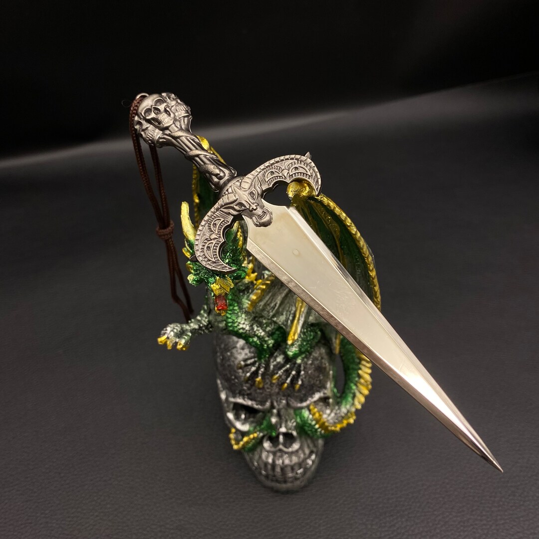 Tiny Baphomet Sword Small Demon Sculpture Dagger 1:3 Scale Doll Sword ...