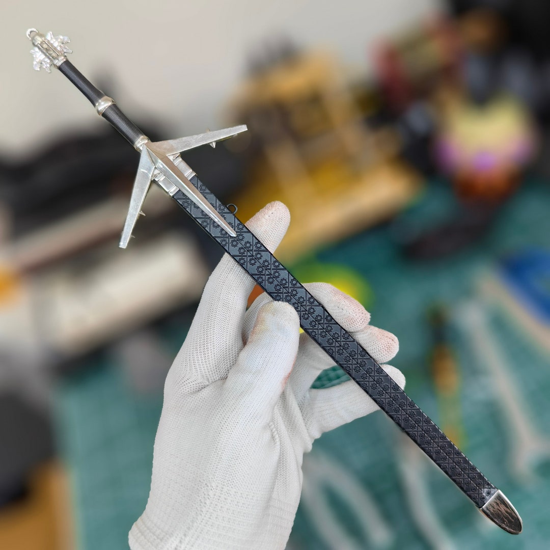 Handmade High-quality Aerondight Sword Small Metal Silver Sword Replica ...