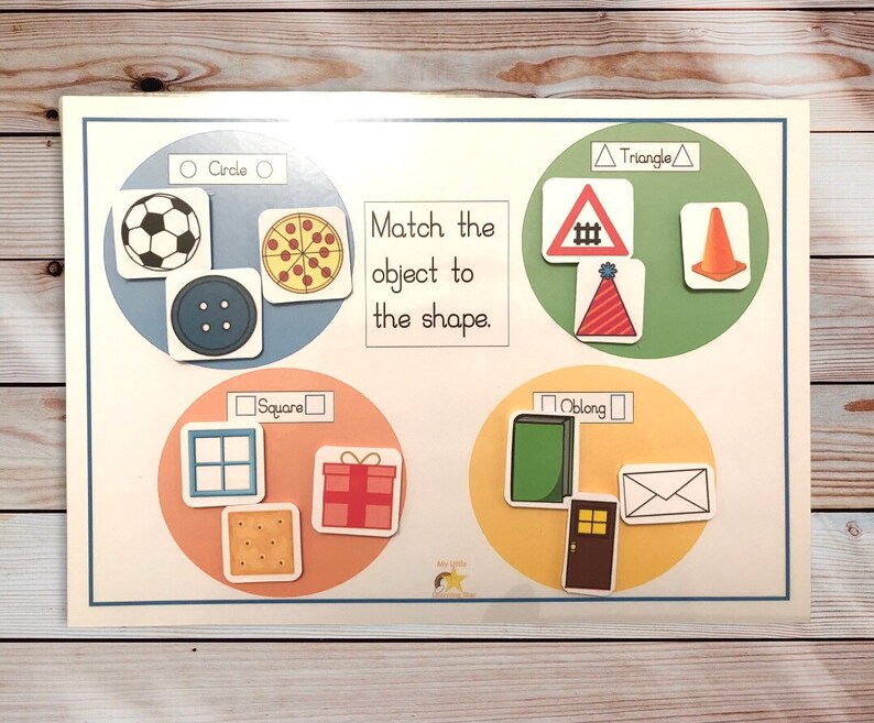 2D Shape Matching Activity Matching Shapes Shapes in - Etsy