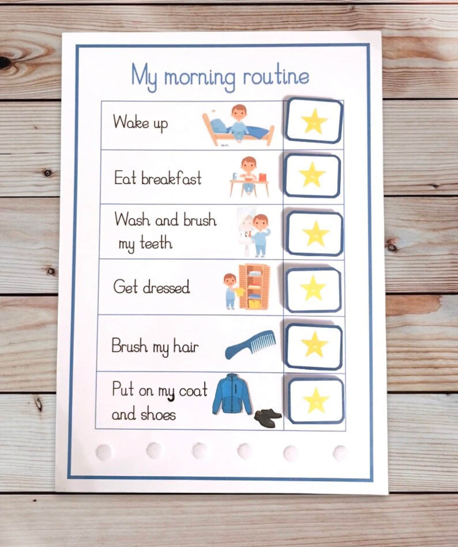 Personalised Morning Routine Chart Bedtime Routine Daily | Etsy