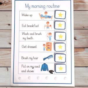 Personalised Morning Routine Chart, Bedtime Routine, Daily Routine, SEN ...