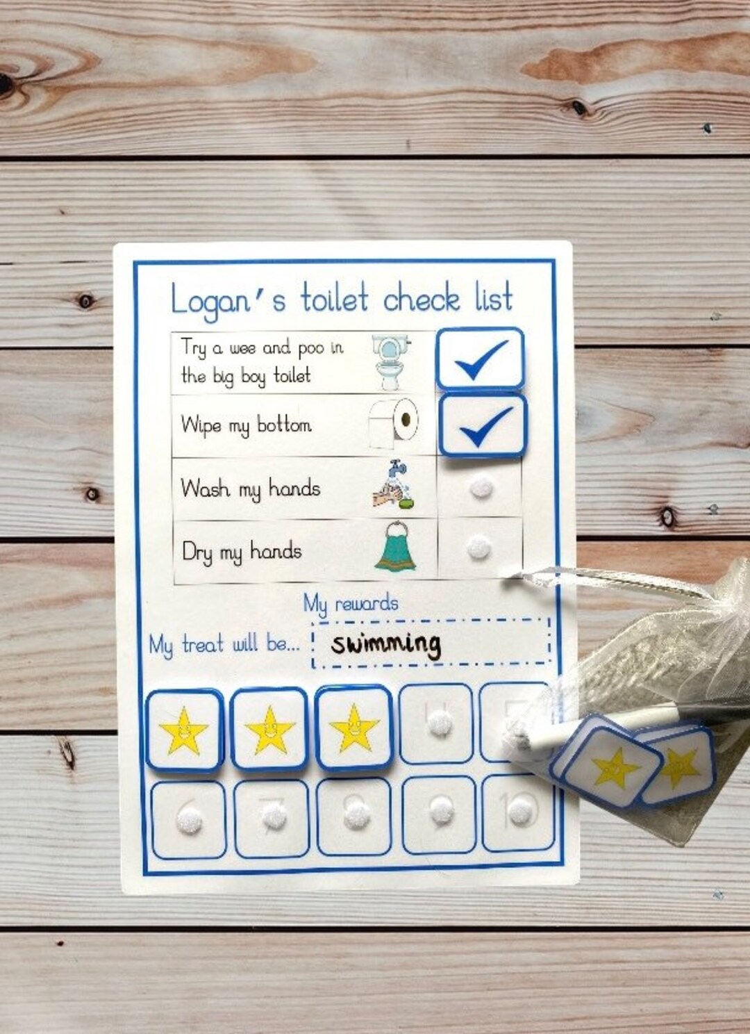 Personalised Toilet Training Chart, Potty Training Chart, Toddler ...