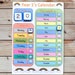 Personalised Interactive Learning Calendar Days of the Week - Etsy