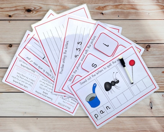 Phase 2 Phonics SATPIN Activity Set Phonics SATPIN Starting - Etsy