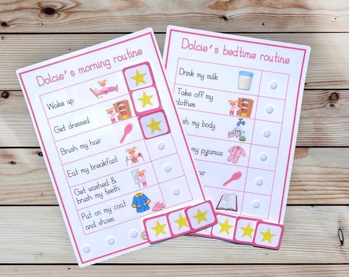 Personalised Visual Routine Chart Morning /evening SEN/ASD Learning ...