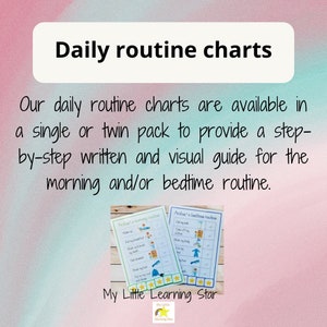 Morning and Bedtime Routine Charts and Reward Chart Bundle, Routine ...