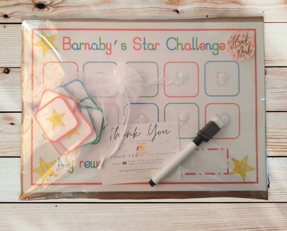 Personalised Reward Chart Star Chart Toddler School - Etsy UK