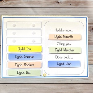 Welsh Days of the Week Learning Activity: Toddler Preschool - Etsy UK