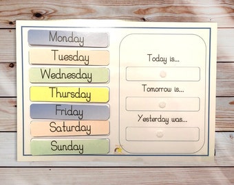 Days of the Week Ordering Activity Today Tomorrow - Etsy UK