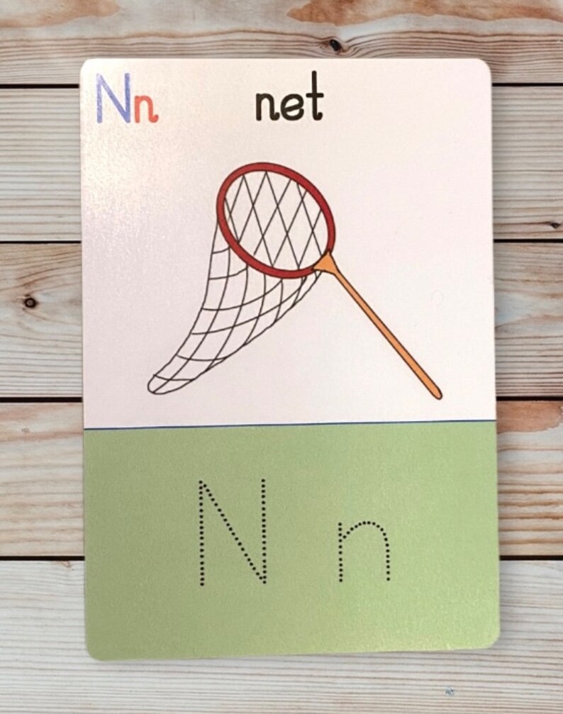 Alphabet Tracing Flashcards Flash Cards Phonics Letters - Etsy UK