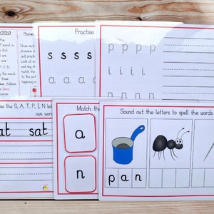 Phase 2 Phonics SATPIN Activity Set, Phonics, SATPIN, Starting School ...