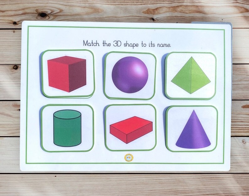 3D Shape Matching Activity, Shapes, Maths, Matching Game, Numeracy ...