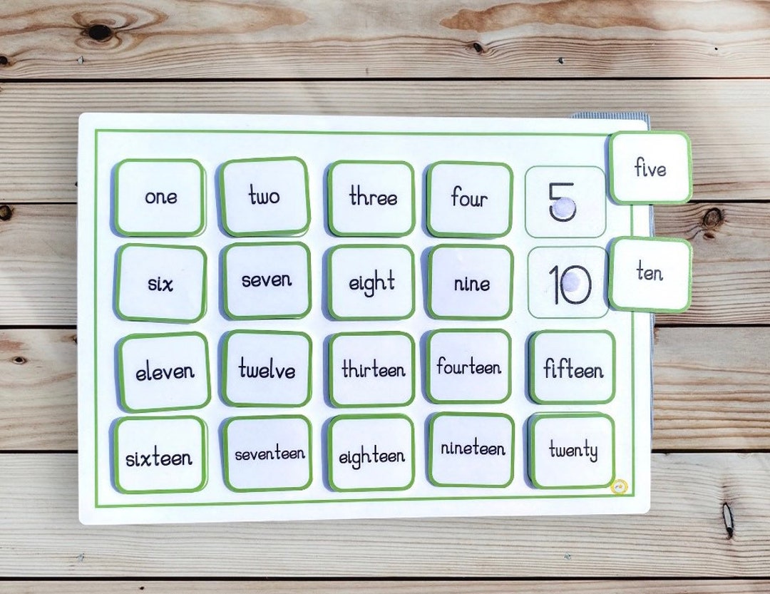Maths Number Word and Digit Matching Activity, Numbers, Numbers to 20 ...