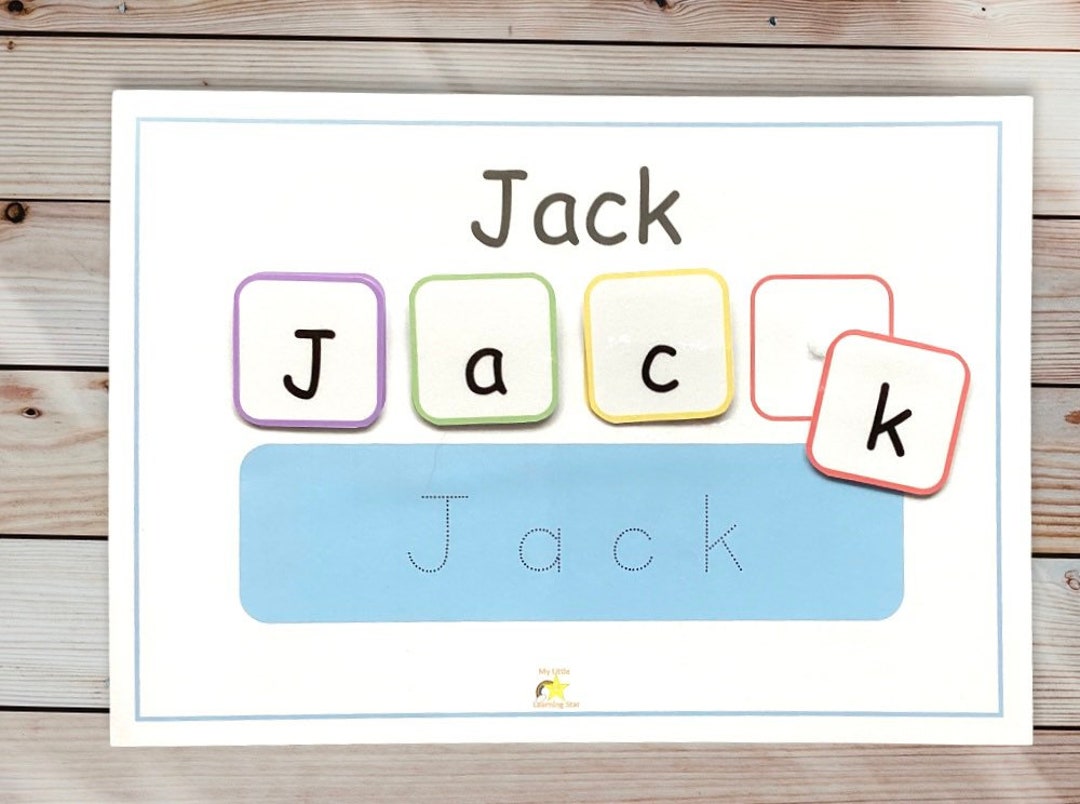Personalised Name Matching Activity: Toddler Learning Mat - Etsy